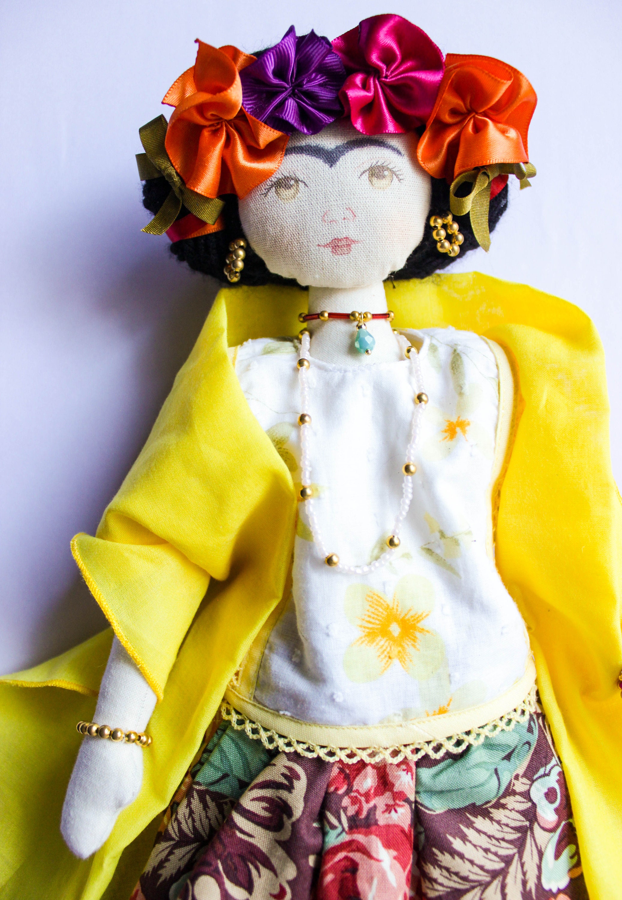 Frida Kahlo Doll,rag Doll,art Doll,hand Made Doll,decorative Doll,frida ...