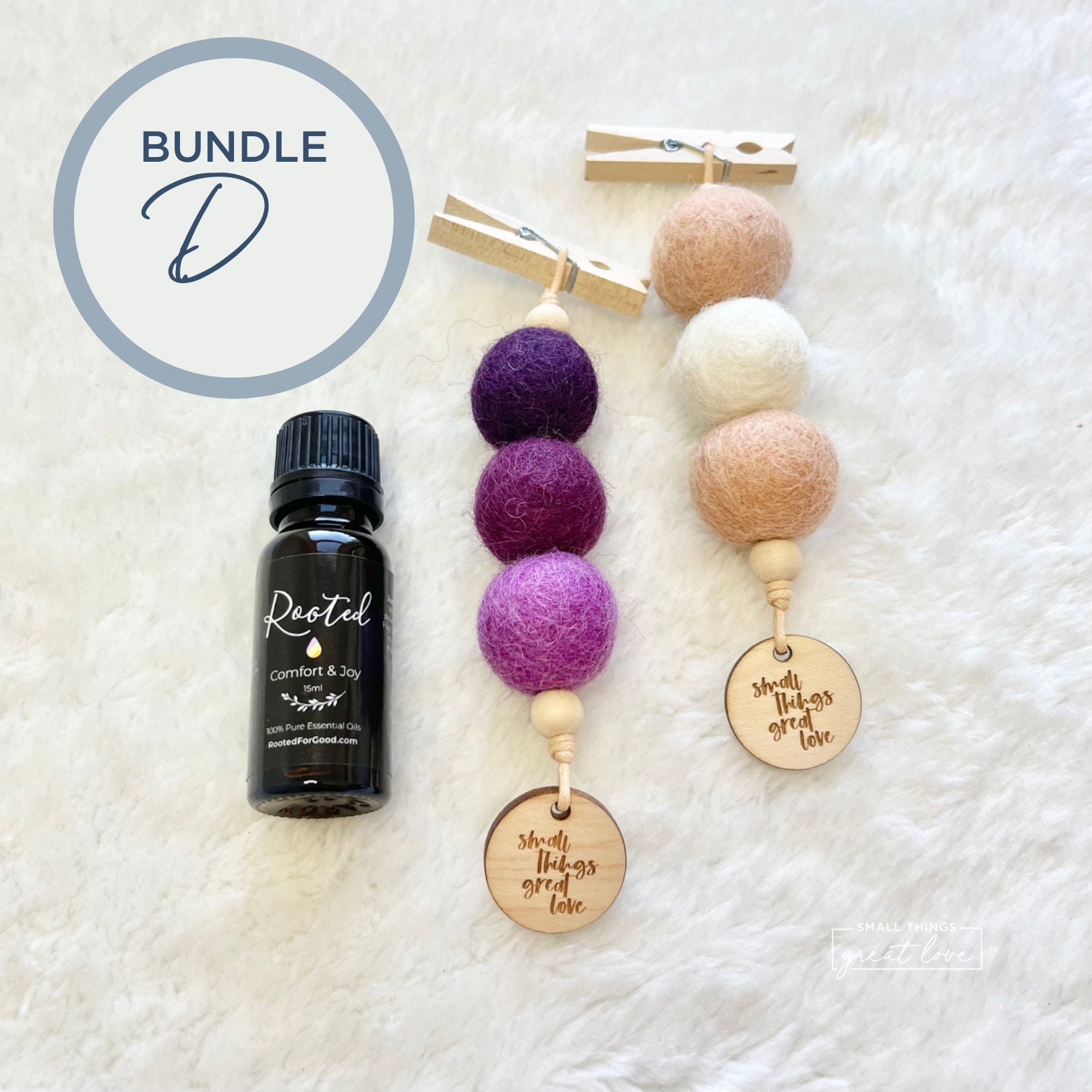 Essential Oil Car Diffuser BUNDLE Felt Ball Diffuser - Etsy