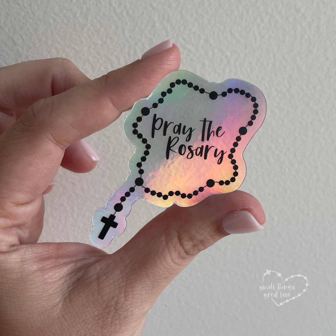 Pray the Rosary Sticker Vinyl Sticker Catholic Sticker Inspirational ...