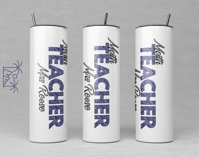 Math Teacher Tumbler Cup Math Teacher Gift Gift for Teacher Teacher ...