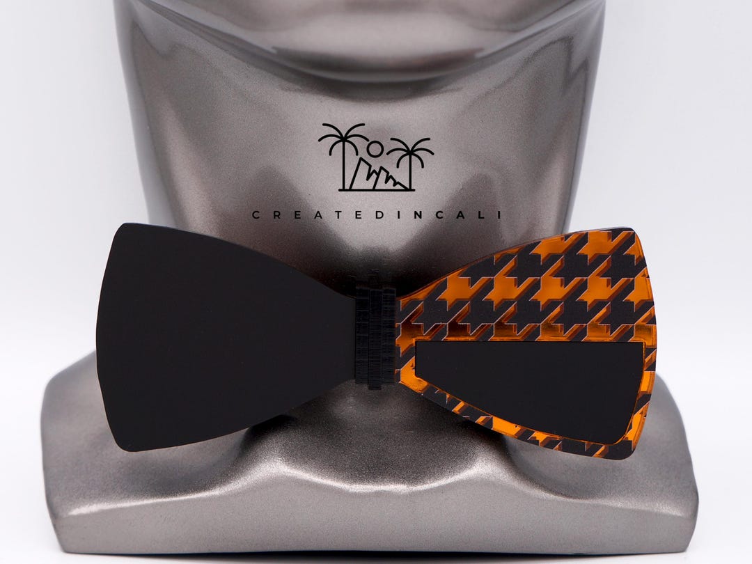 Copper Bowtie, Mirror Tie, Unique Tie, Womens Bowtie, Matte Black ...