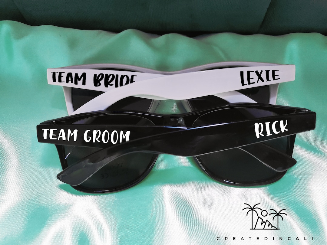 Team Bride Gift, Team Groom Glasses, Wedding Party Sunglasses, Wedding ...