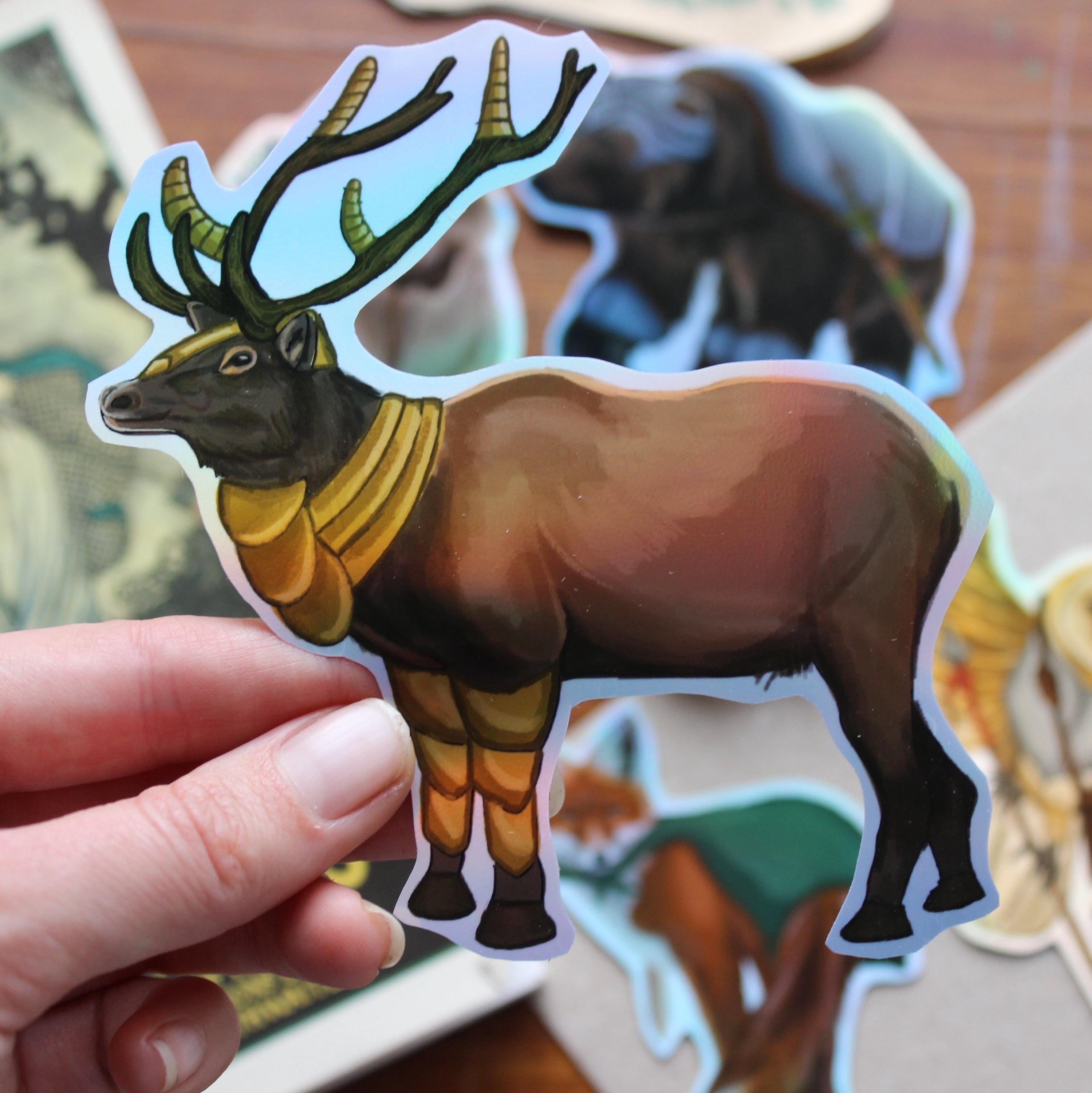 Holographic Animal Warrior Stickers - Etsy