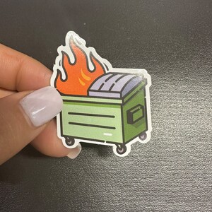 Dumpster Fire Sticker, Hard Hat Stickers, Hard Hat Decal, Sarcastic ...