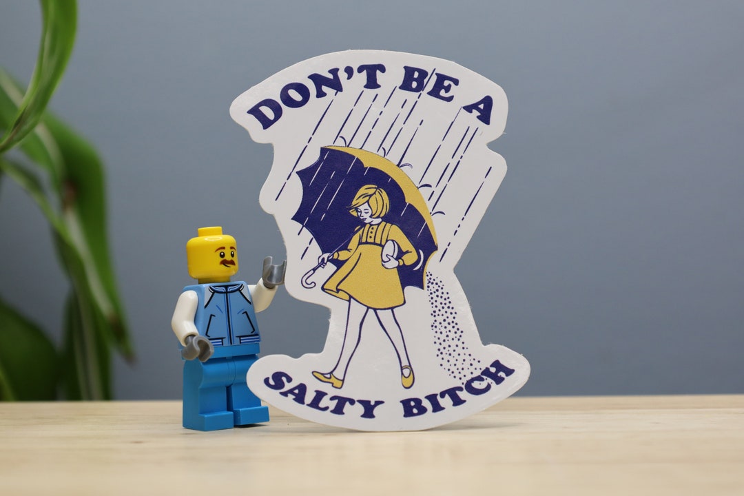 Salty Bitch Sticker, Funny Sticker Gift, Sarcastic Sticker, Decal ...