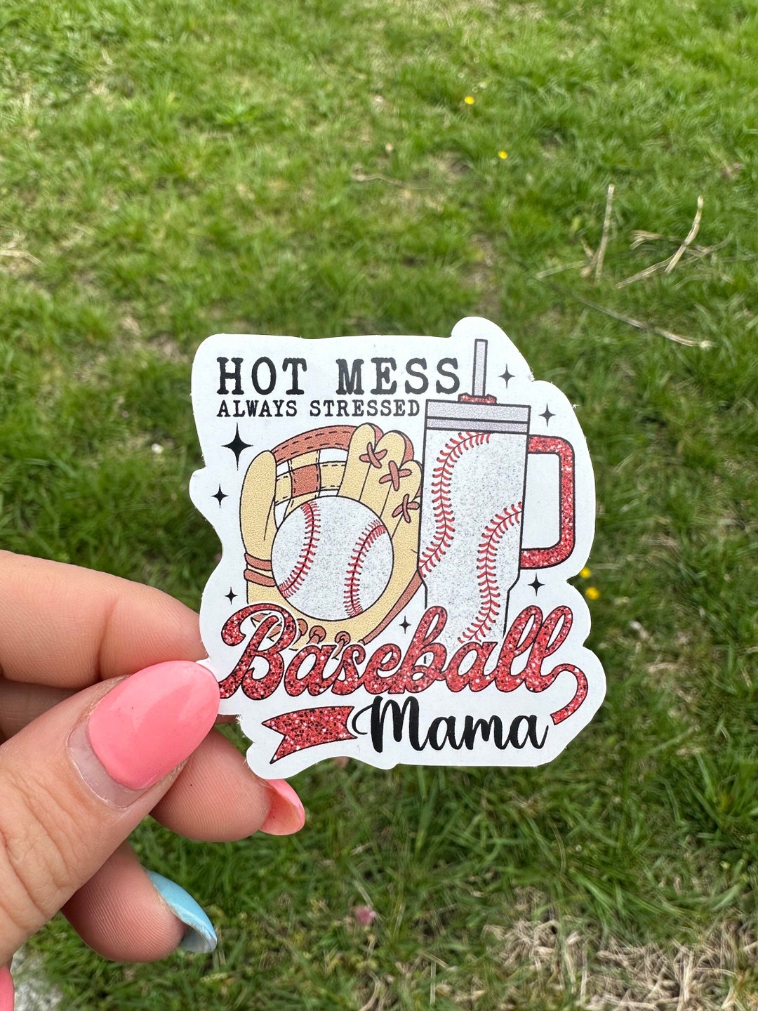 Baseball Mom Decal, Baseball Sticker, Baseball Mom, Laptop Sticker ...