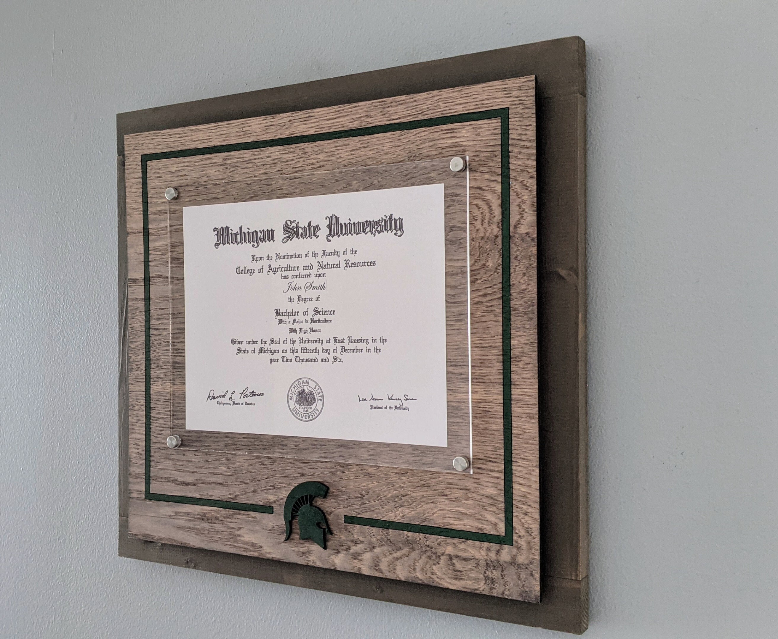 Michigan State University Spartans Diploma Frame. Officially Licensed ...