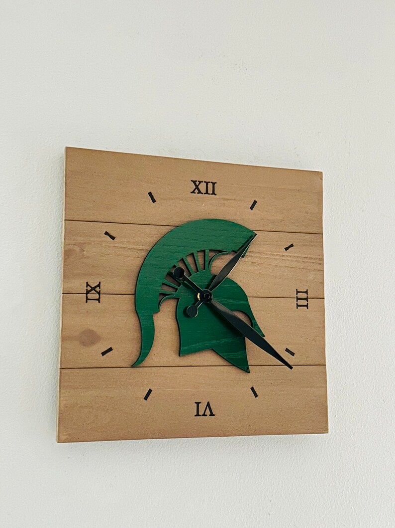 Vintage Michigan State University Spartans Clock. Officially - Etsy