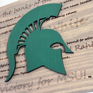 Michigan State University MSU Fight Song Wall Hanging Officially ...
