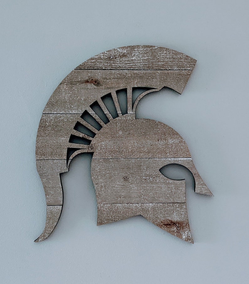 Michigan State University Spartan Head Wall Hanging Officially - Etsy