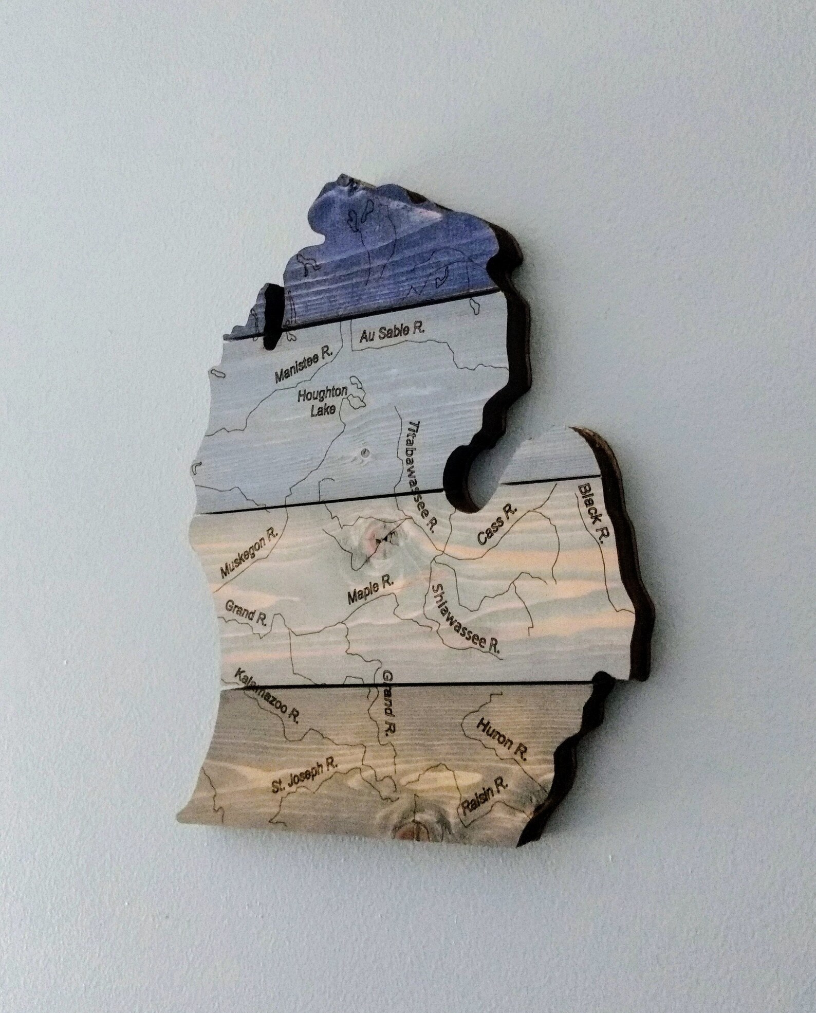 Michigan Mitten Vintage Style Wall Art - Etsy