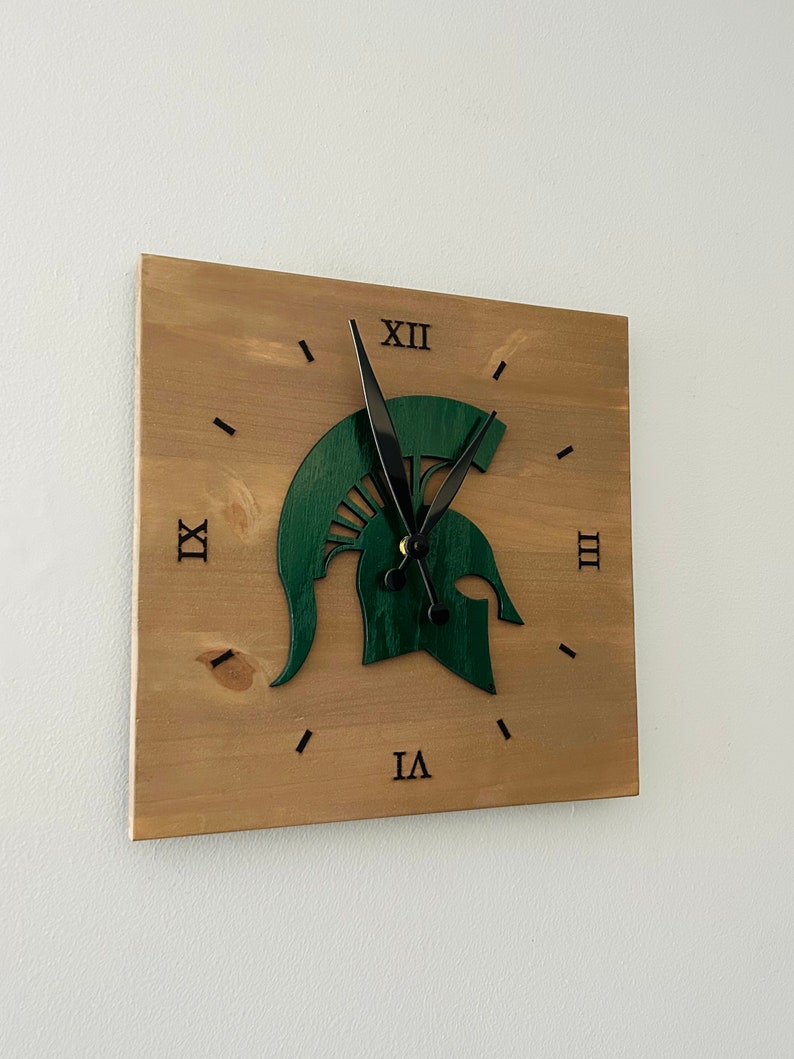 Vintage Michigan State University Spartans Clock. Officially - Etsy