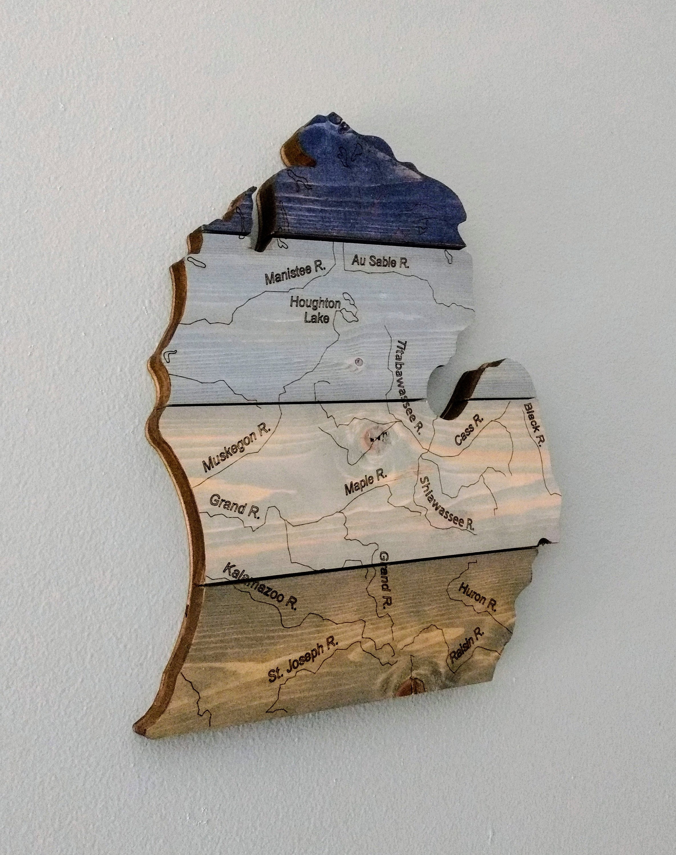 Michigan Mitten Vintage Style Wall Art - Etsy