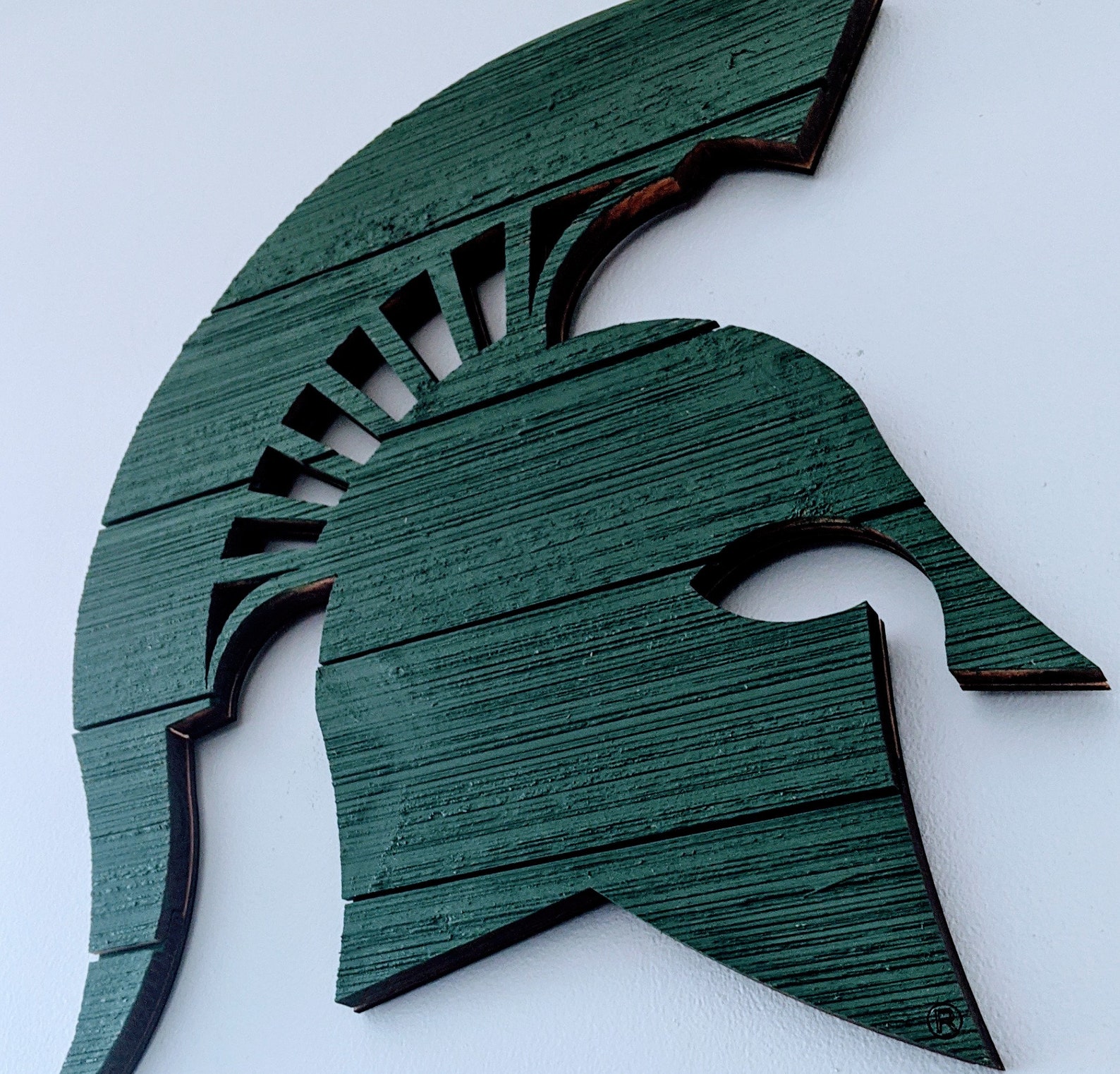 Michigan State University Spartan Head Wall Hanging Officially | Etsy