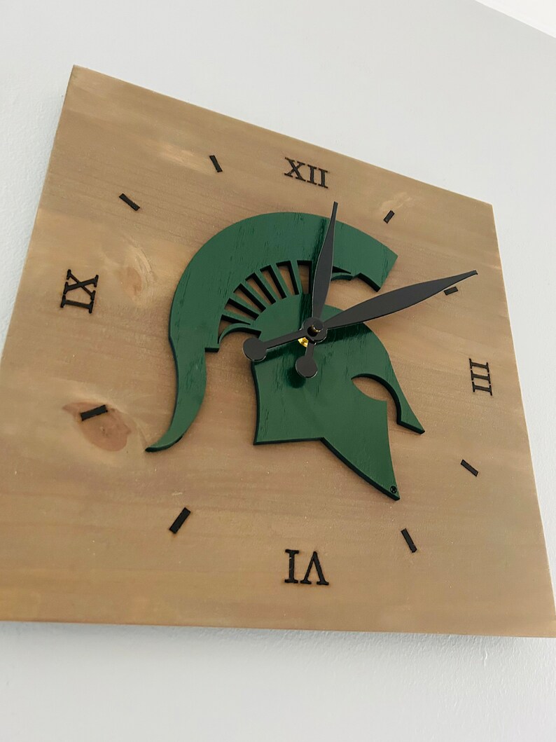 Vintage Michigan State University Spartans Clock. Officially - Etsy