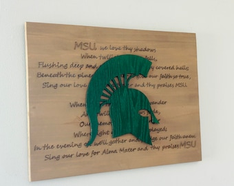 Michigan State University MSU Spartans Engraved Wall Hanging - Etsy