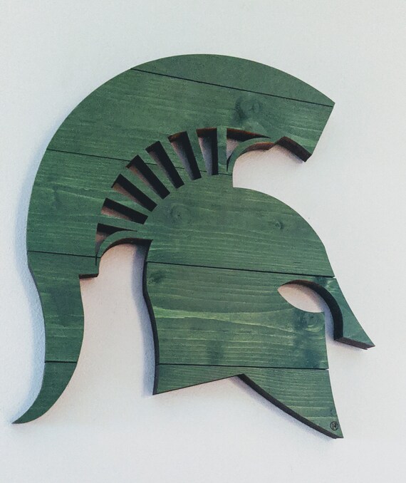 Michigan State University Spartan Head Wall Hanging Officially | Etsy