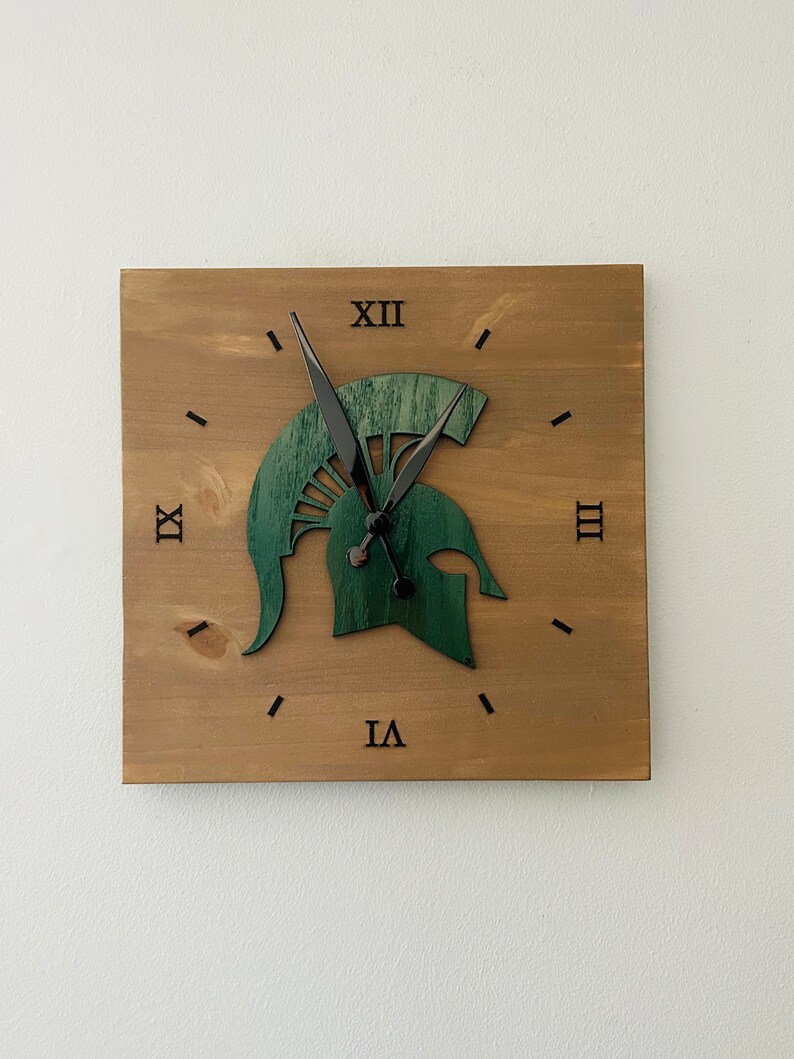 Vintage Michigan State University Spartans Clock. Officially - Etsy