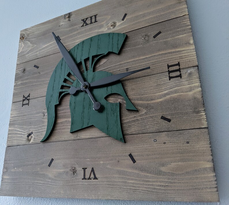 Vintage Michigan State University Spartans Clock. Officially | Etsy