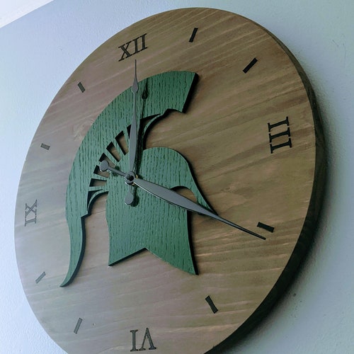 Vintage Michigan State University Spartans Clock. Officially - Etsy