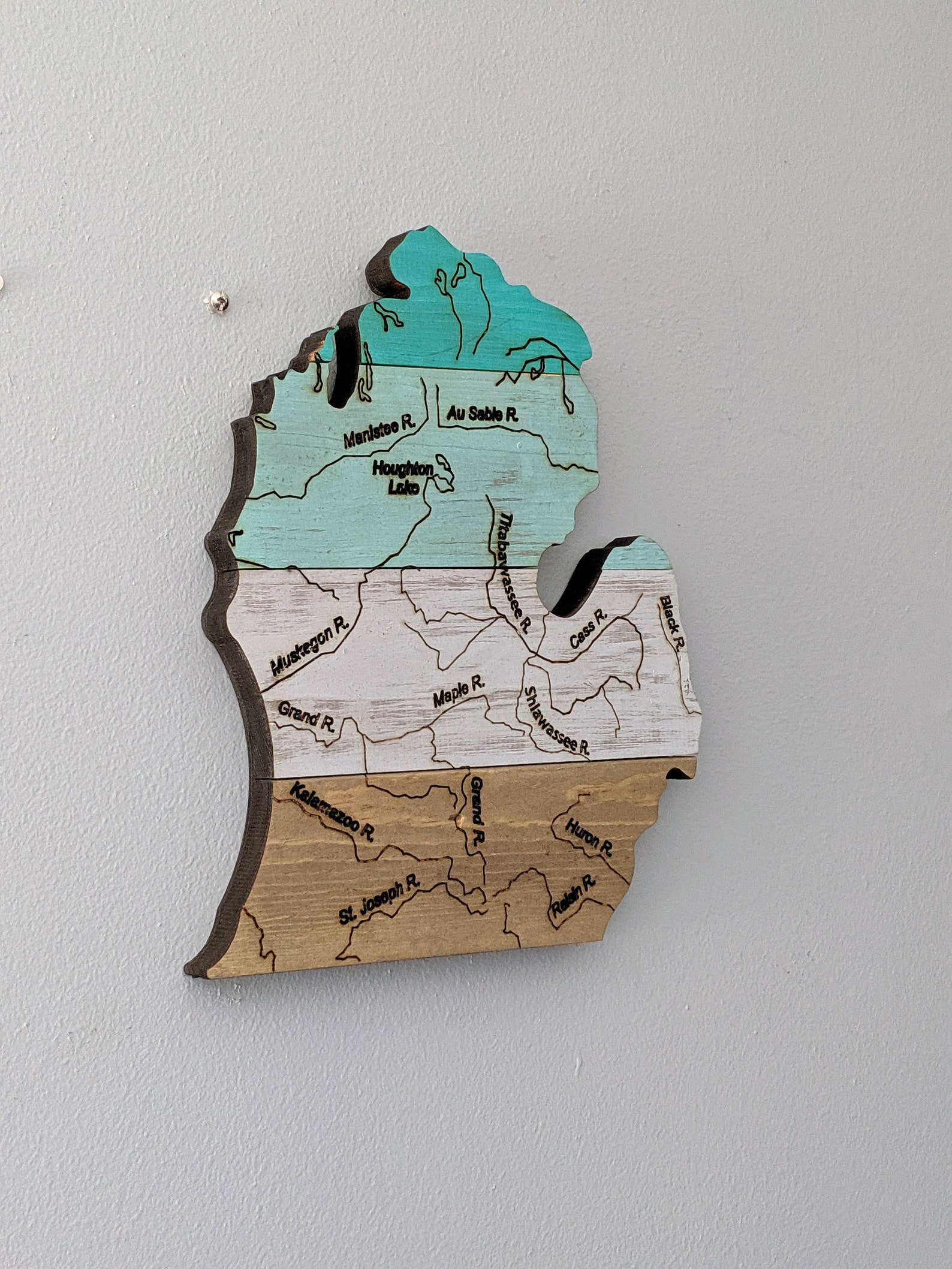 Michigan Mitten Vintage Style Wall Art - Etsy