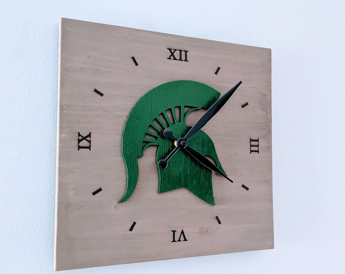 Vintage Michigan State University Spartans Clock. Officially - Etsy