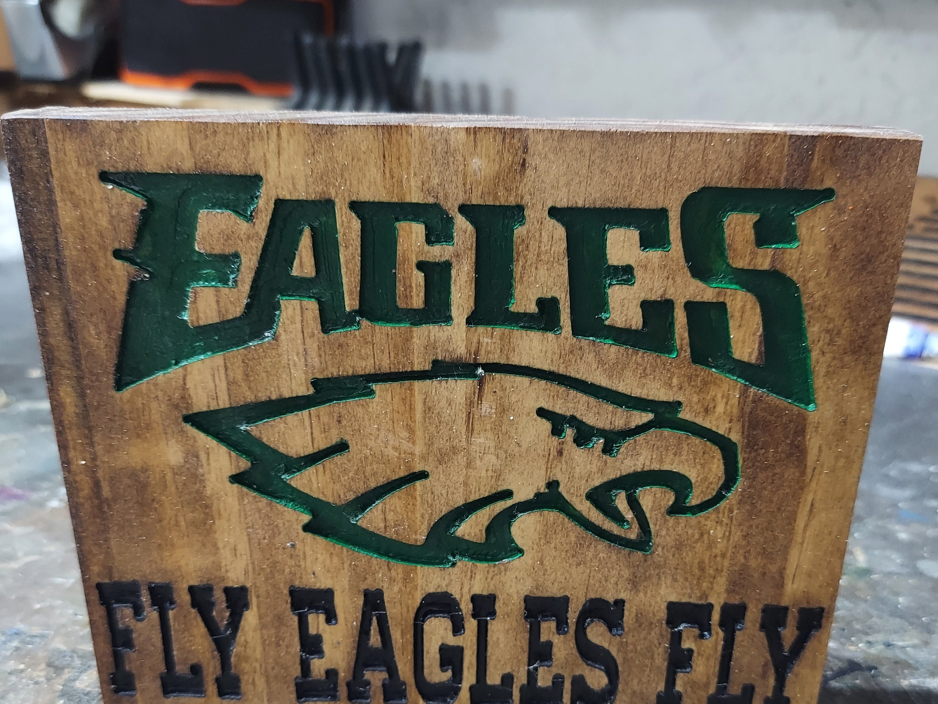 Fly Eagles Fly Small Desktop Sign - Etsy