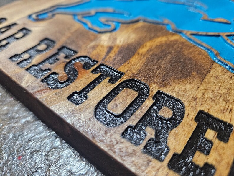 Roar Restored Carved Wood Sign - Etsy