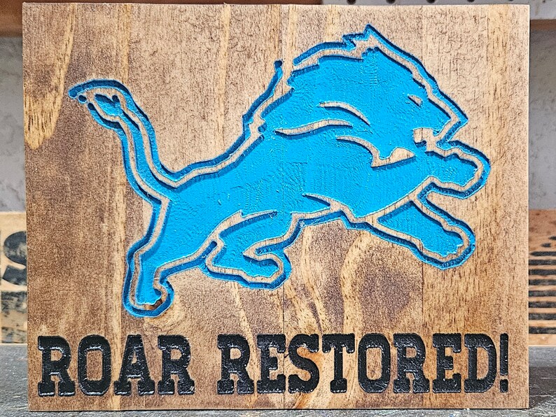 Roar Restored Carved Wood Sign - Etsy