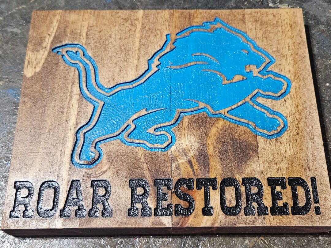 Roar Restored Carved Wood Sign - Etsy