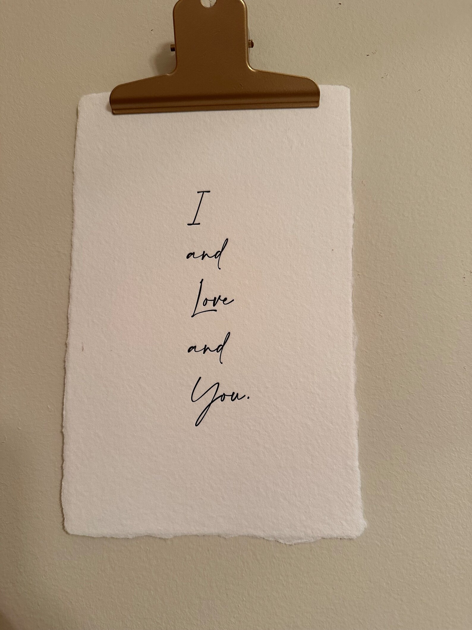 I and Love and You -avett Brothers Quote Letterpress Poster - Etsy