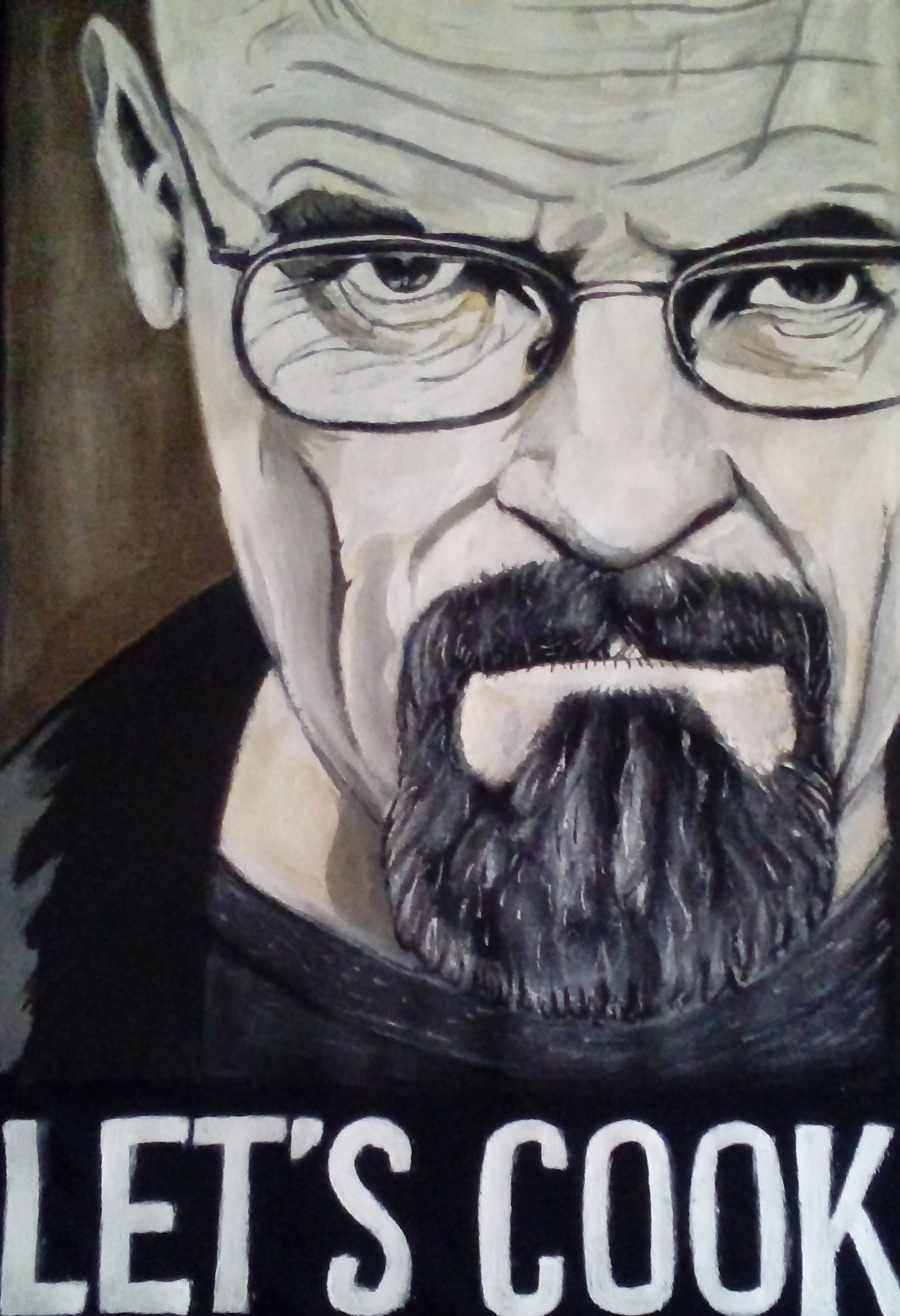 Handpainted Tshirt Walter White Breaking Bad Lets Cook | Etsy