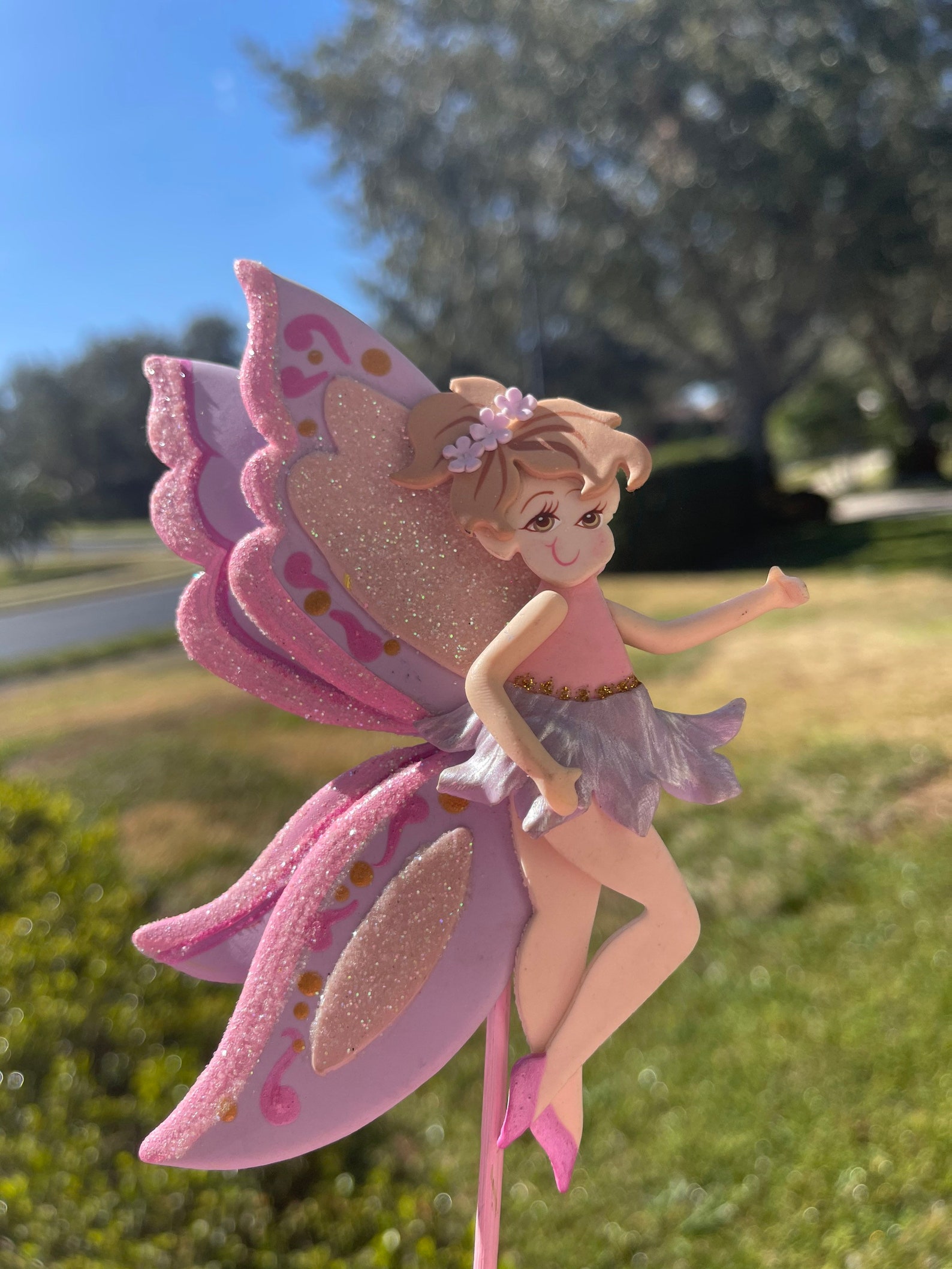 Fairy Girl Birthday Cake Topper Fairy Cake Topper Pink Etsy