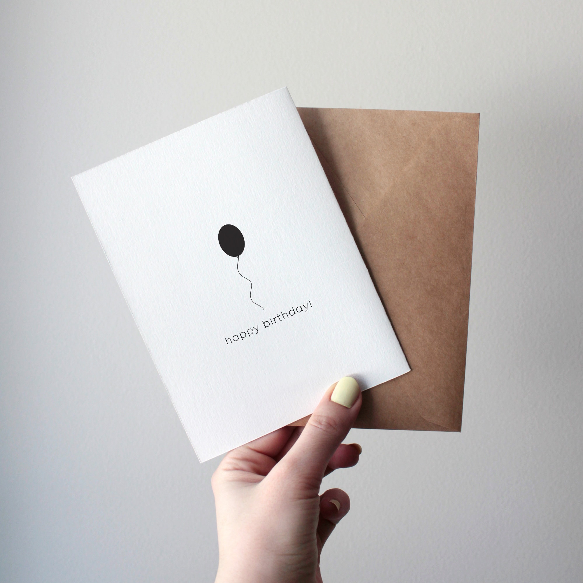 Minimalist Balloon Birthday Card - Etsy.de