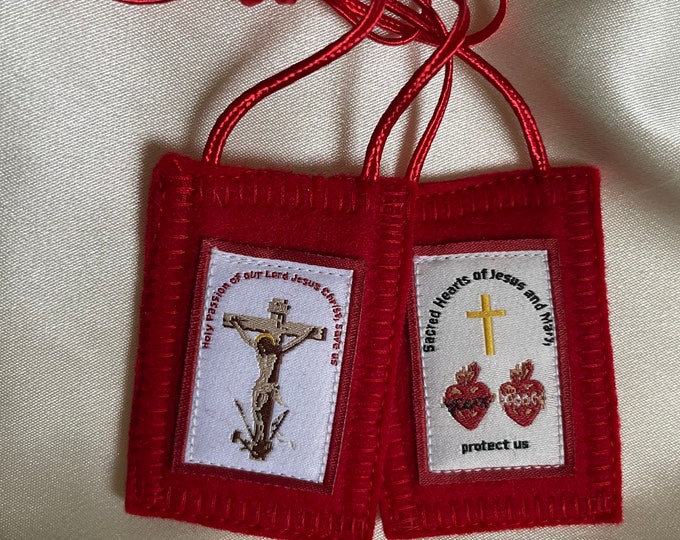 Red Scapular of Our Lords Passion - Etsy