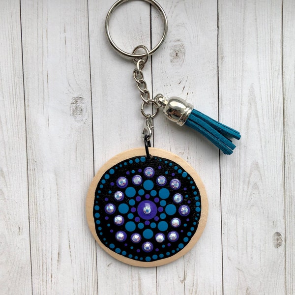 Dot Mandala Keychain - Etsy