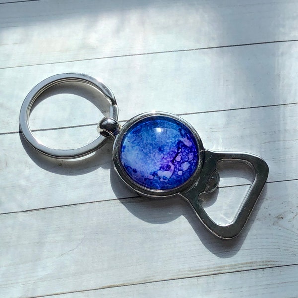 Alcohol Ink Keychain - Etsy