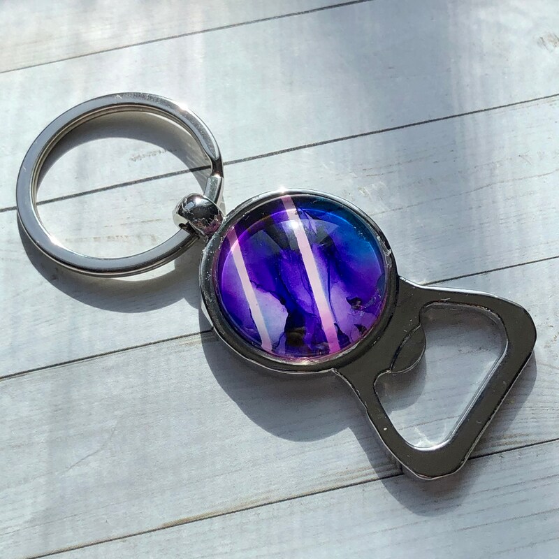 Alcohol Ink Keychain - Etsy