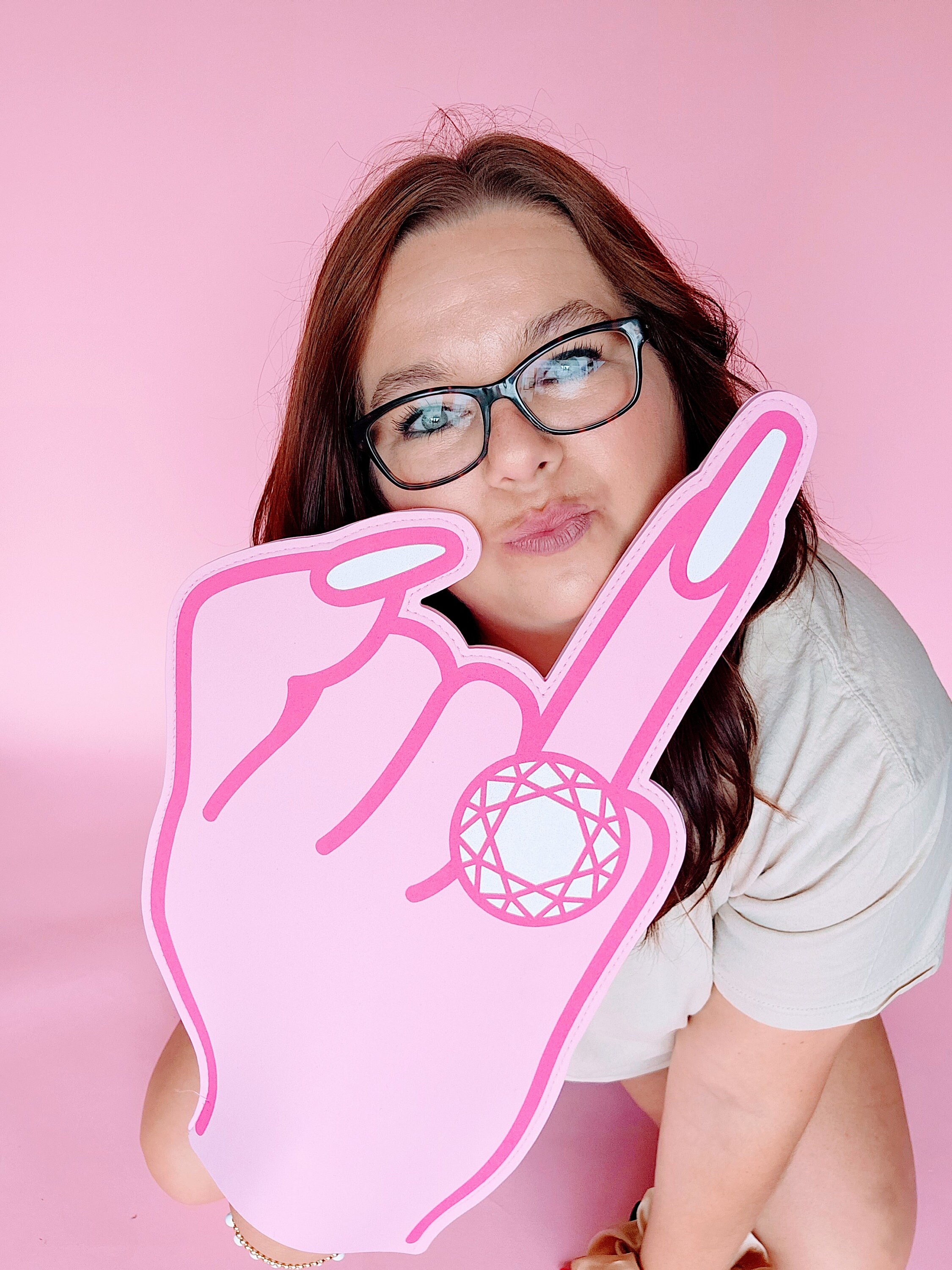 Giant Foam Ring Finger, Bachelorette Party Prop, Xl Diamond Ring Finger ...