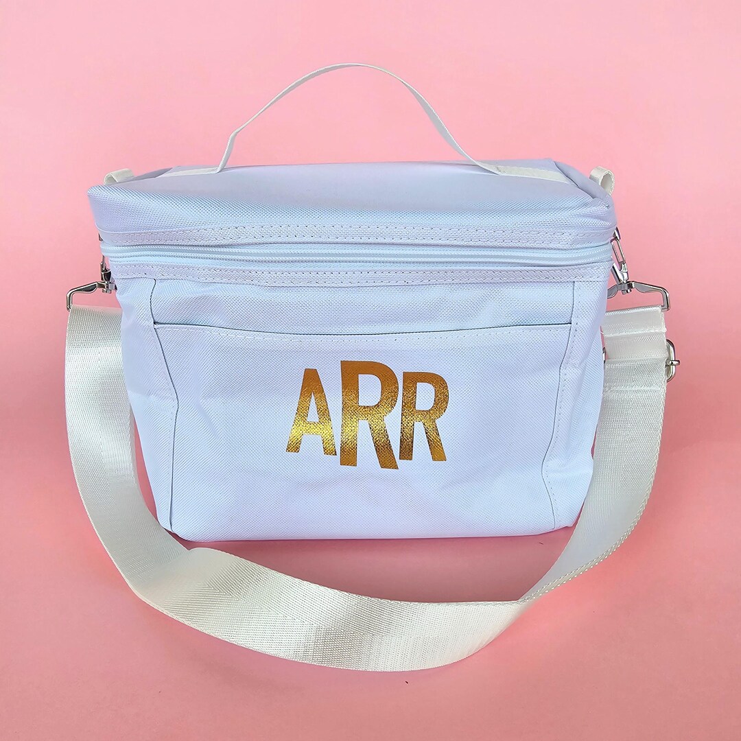 Monogram Lunch Bag, Lunch Box for Adults, Trendy Monogrammed Cooler - Etsy