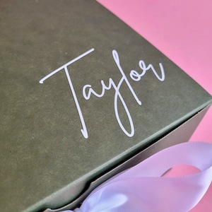 Sage Green Personalized Gift Box for Bridesmaids, Wedding Favors ...