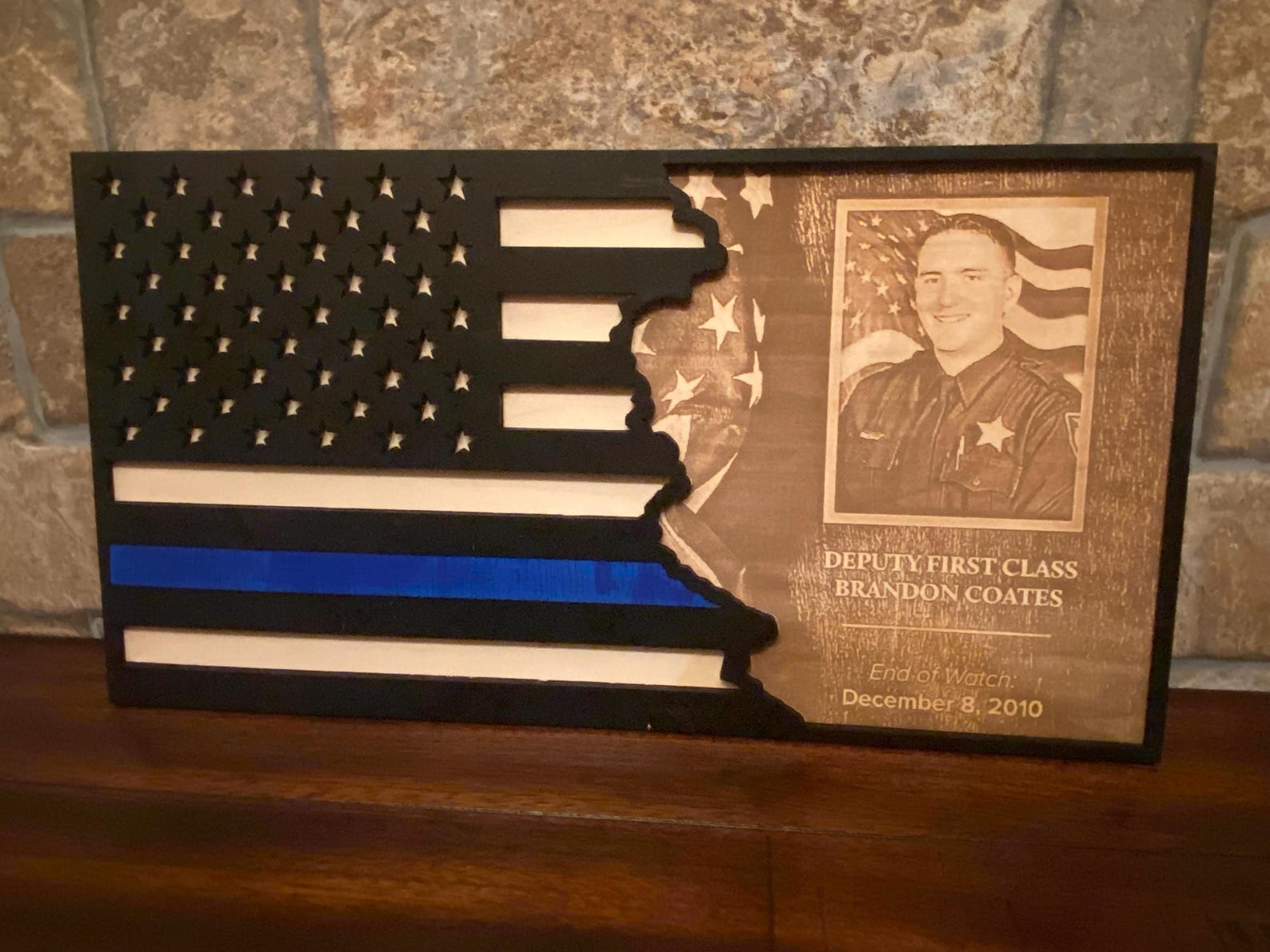 Laser Engraved Photo Flag Sign: Personalized Memorial Gift - Etsy