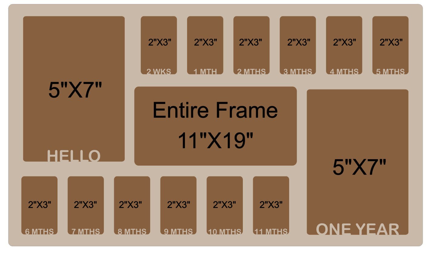 Personalized One Year of Baby Photo Board Custom My First - Etsy