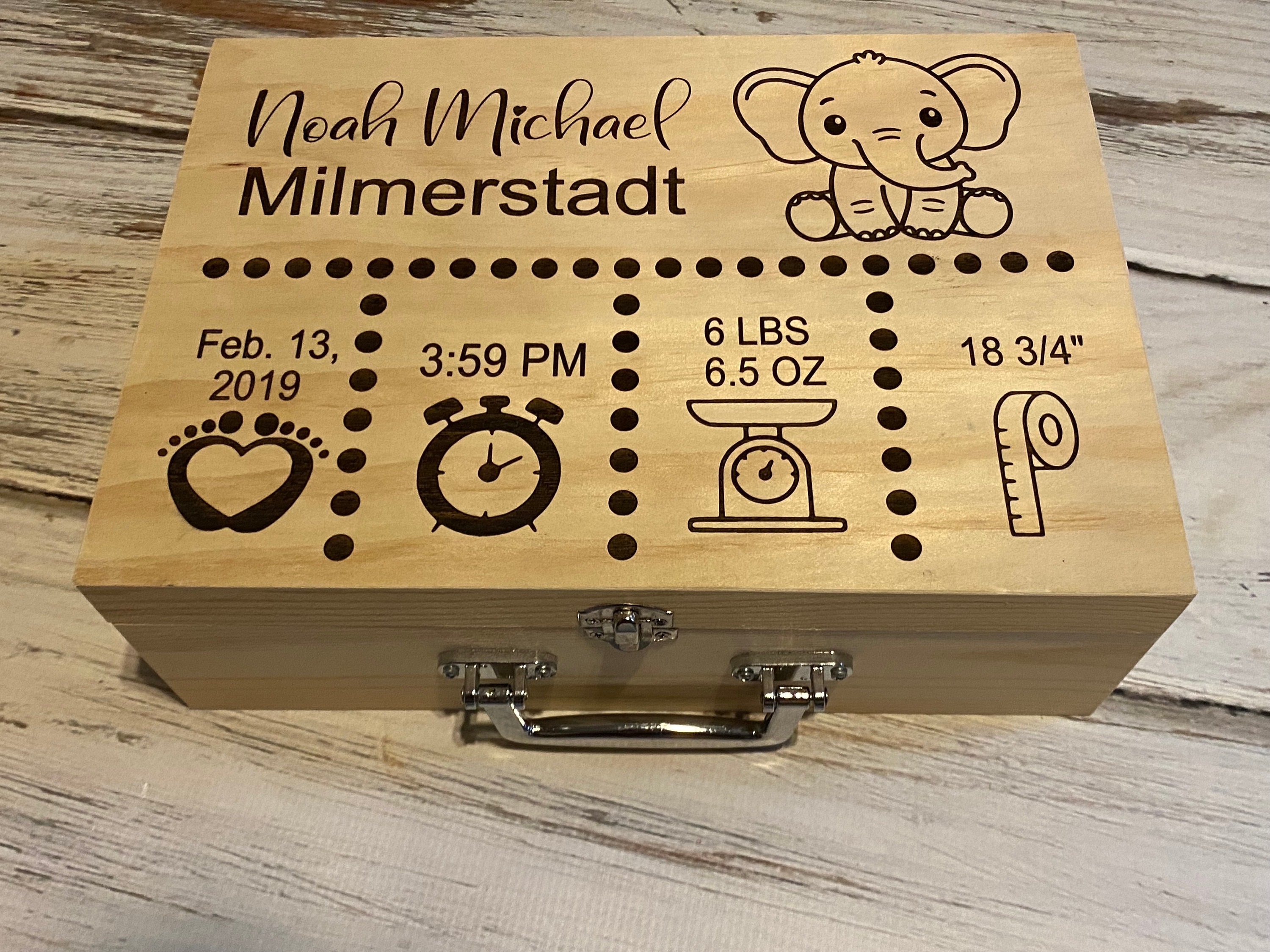 Personalized Baby Keepsake Box Personalized Baby Shower Gift - Etsy