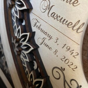 Laser Engraved Memorial Shadow Box: Personalized Remembrance Keepsake ...