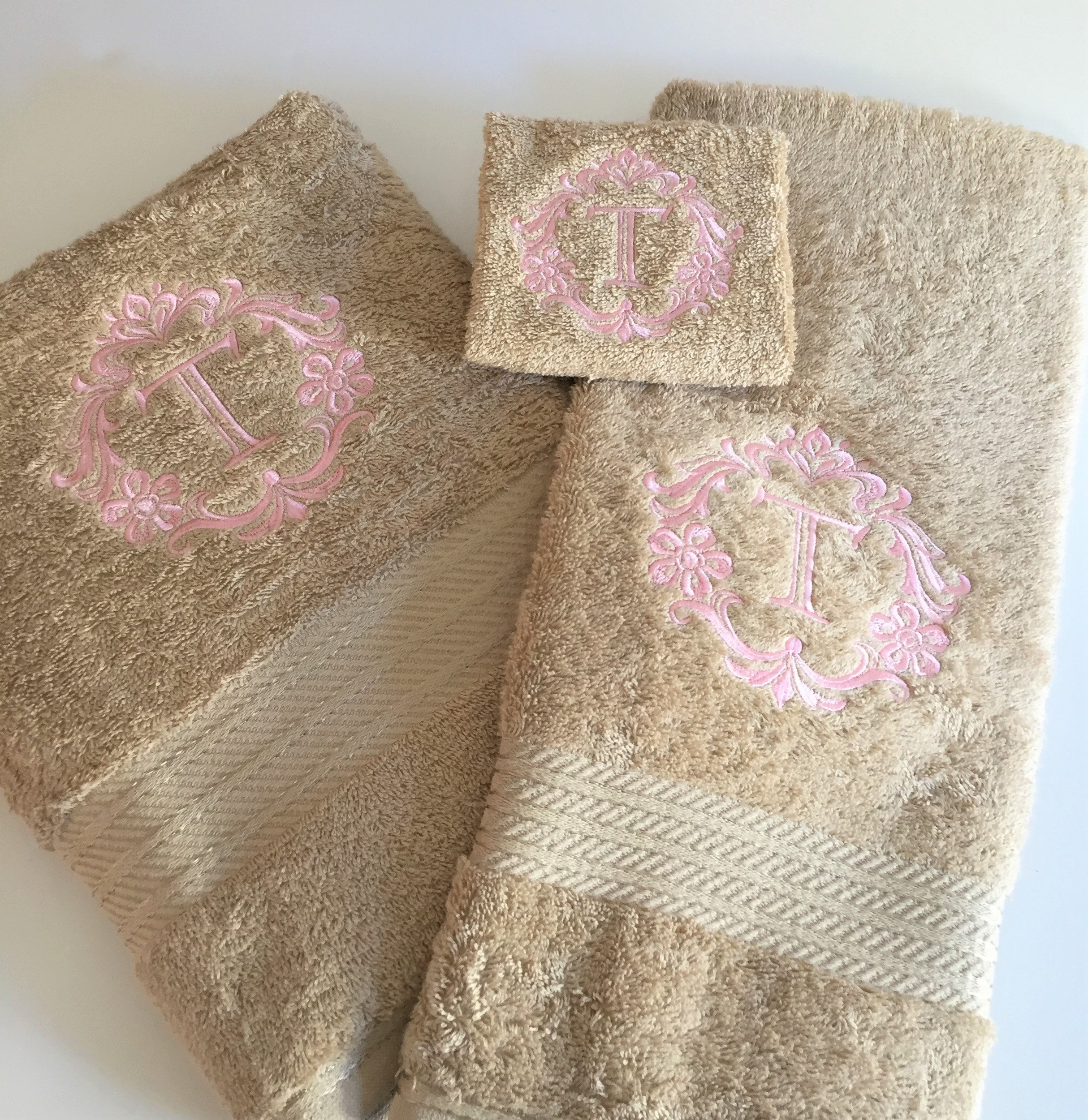 Personalised Towels, Embroidered Bath, Hand And Facecloths, Damask ...