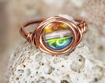 Rainbow Quartz Ring | Etsy