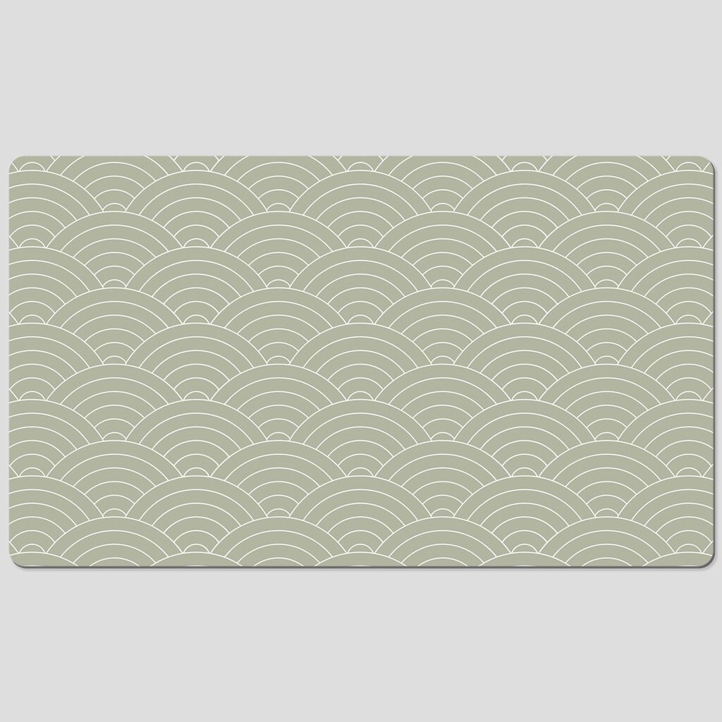 Gray Sage Waves Desk Mat Boho Desk Mat Sage Green Desk Mat - Etsy