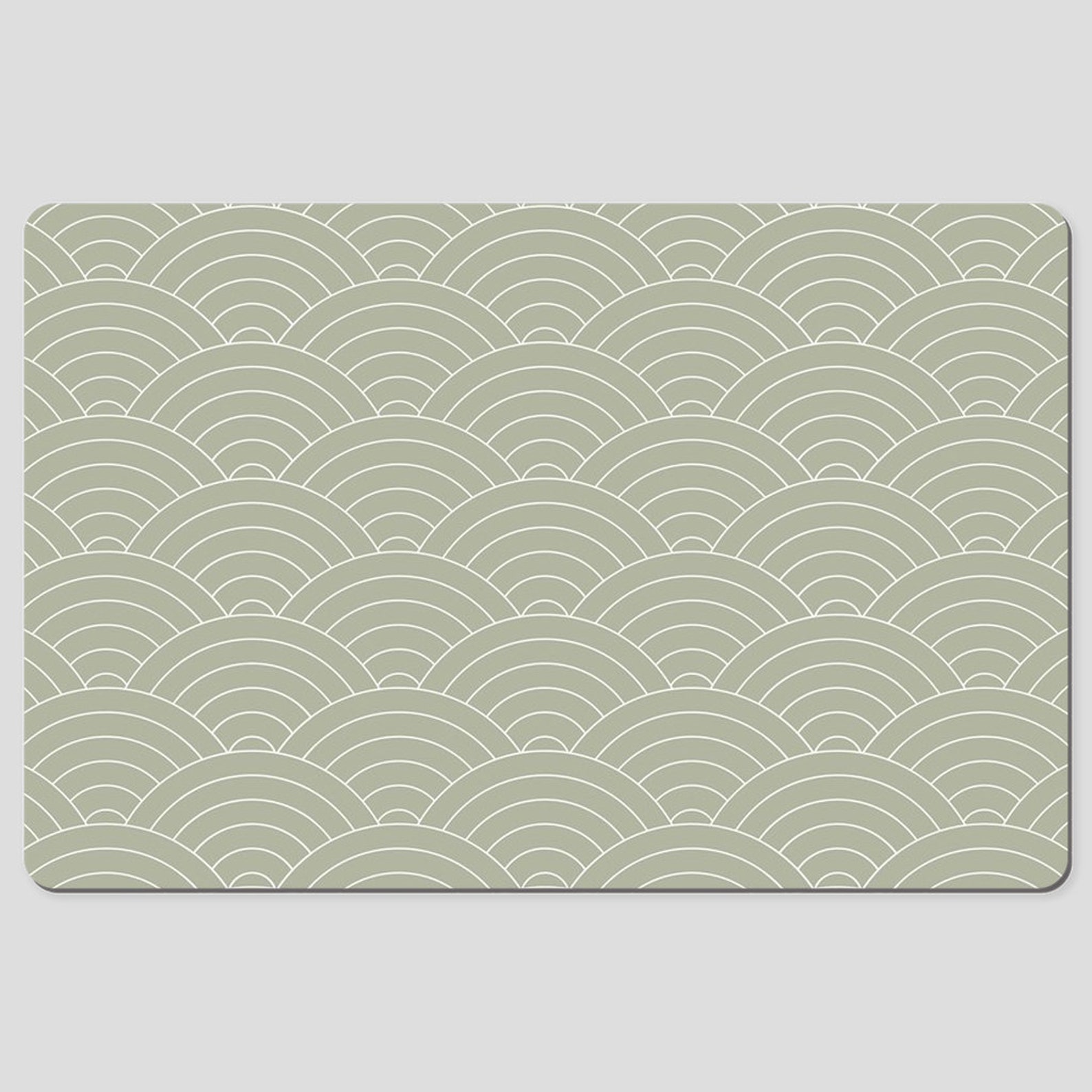 Gray Sage Waves Desk Mat Boho Desk Mat Sage Green Desk Mat - Etsy