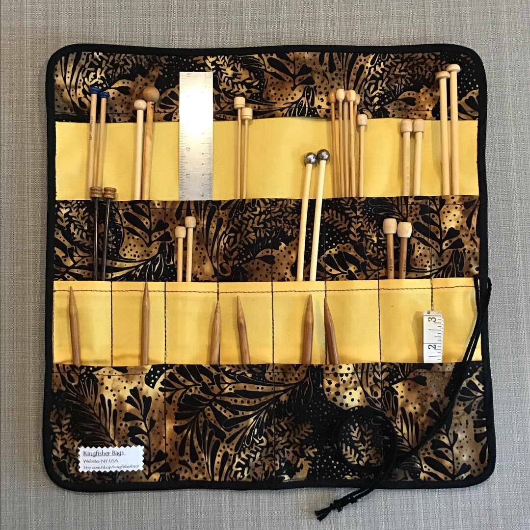 Large Knitting Needle Case/roll/organizer; Knitting Needle Holder ...